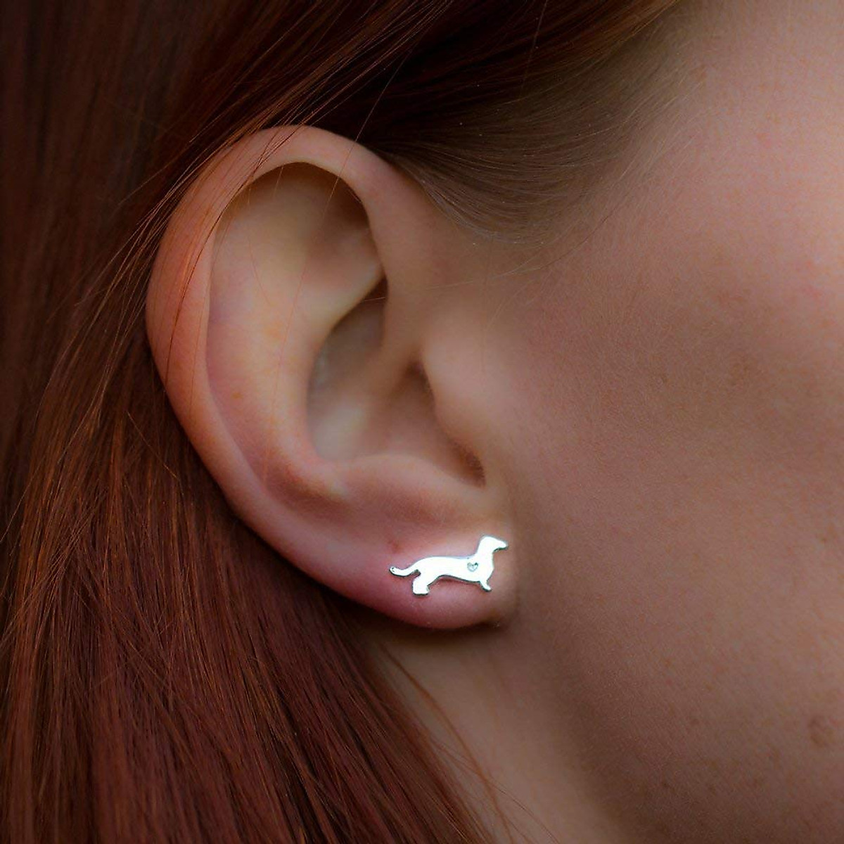 Soul Statement Dachshund Stud Earrings: Dog Mom Gifts, Cute Wiener Dog Gift Set for Women