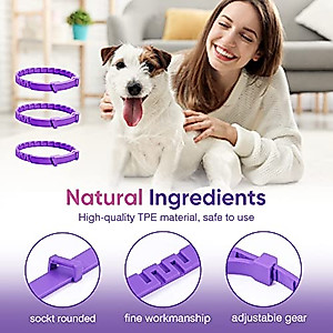Calming Collar for Dogs 4 Packs Pheromone Collars Appeasing Dog Separation Anxiety Relief Stress 60 Days Calm Pheromones Relax Breakaway Design Adjustable Size Fit Medium Large Small Puppy(25 Inches)