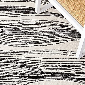 Safavieh Metro Collection 5' x 8' BlackIvory MET995Z Handmade Premium Wool Living Room Dining Bedroom Area Rug