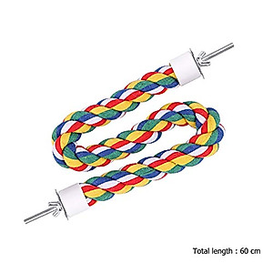 Chicken Swing Large Rope Bird Rope Perches, Comfy Perch Parrot Toys for Rope Bungee Bird Toy (60cm) Rope Bungee Bird Toy