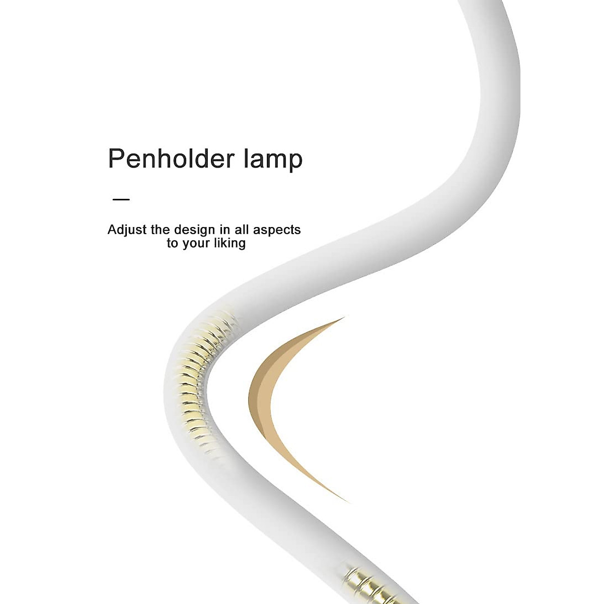 Bovmics LED Desk Lamp with 2 USB Charging Port and 3 AC Outlet, 3 Color Temperatures,Adjustable Neck, On/Off Switch,Eye-Caring Home Office Foldable Table Lamp (White)