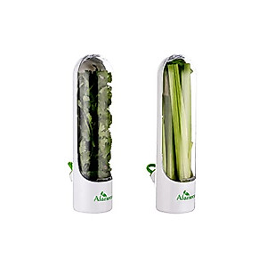 Fresh Produce Saver Containers with Herb Keeper and Air Vent Lids - Keep Fruits, Vegetables, Lettuce, Berries, and Salad Fresh in the Fridge - Removable Colander and Kitchen Organization Solutions