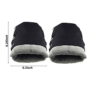1 Pair Baby Stroller Gloves,Stroller Hand Muff Warm Gloves,Extra Thick Warm Waterproof Anti-Freeze Gloves for Parents Caregivers Carriage Handmuffs Stroller Accessories