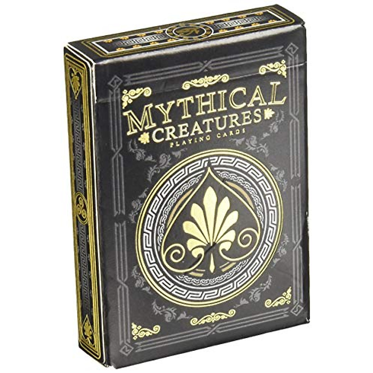 Mythical Creatures Playing Cards - Black, Silver & Gold Edition | Waterproof PVC | Greek, Norse, Egyptian, East Asian Designs | Custom Hand-Drawn Art