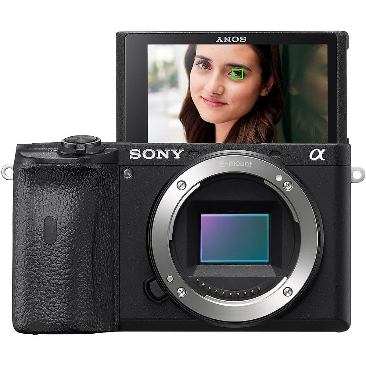 Sony a6600 Mirrorless Camera (ILCE6600/B) + NP-FZ100 Compatible Battery + 64GB Card + Card Reader + Corel Photo Software + HDMI Cable + Case + Flex Tripod + Hand Strap + More (Renewed)