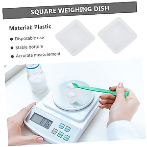 SOLUSTRE Lab Weighing Dishes Weighing Dish for Scale Biologically Inert Weighing Dishes 20pcs Square Weighing Boats Labs Weighing Dishes for Scale