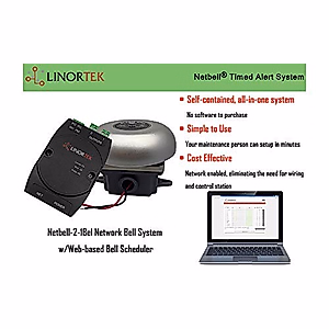 Netbell-2-1Bel TCP/IP Loud Automatic School | Office Break Time Alarm Bell System with Programmable Bell Timer Software Web-Based Electronic Bell Controller