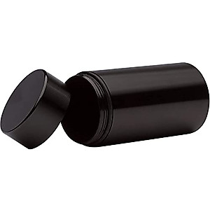Stash Jar – Airtight Smell Proof Jar Aluminum Storage Container. Waterproof Weed Accessories Durable Multi-Use Portable Weed Jar. Herb Tobacco Spices Container Screw-Top Lid Lock Odor – Black (1)