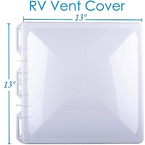 Swess RV Roof Vent Lid Cover for Jensen Metal Roof Vents Suitable for 13 * 13 Inch Motorhome Roof Vent Cover Camper Trailer