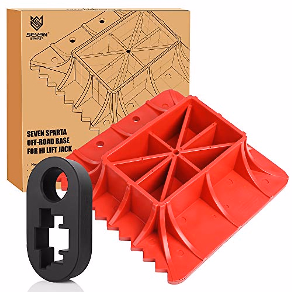 SEVEN SPARTA Base Stand & Handle Keeper Compatible with Hi Lift Jack Accessories Handle Bar Protector