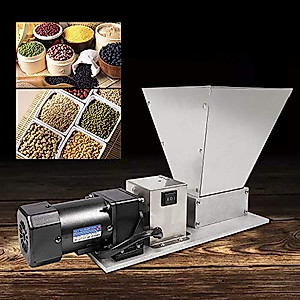 LOHISHILO 4L Electric Grain Grinder Mill Corn Grinder Barley Feed Malt Crusher Grain Mill Homebrew with Hopper 60W, 75 RPM, Steel Materialfor Rice, Corn, Grain, Coffee, Wheat