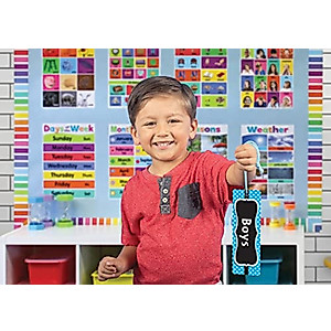 Teacher Created Resources Aqua Polka Dots Magnetic Boys Pass (77239)