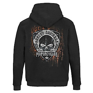 Harley-Davidson Men's Corrosion Willie G Skull Poly-Blend Pullover Hoodie (2XL)