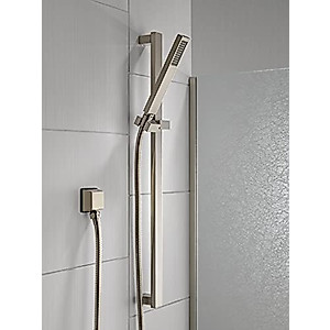 Delta Faucet Vero Single-Spray Slide Bar Hand Held Shower with Hose, Brushed Nickel Handheld Shower Head, Slide Bar Hand Shower, Handheld Shower, Detachable Shower Head, Stainless 57530-SS