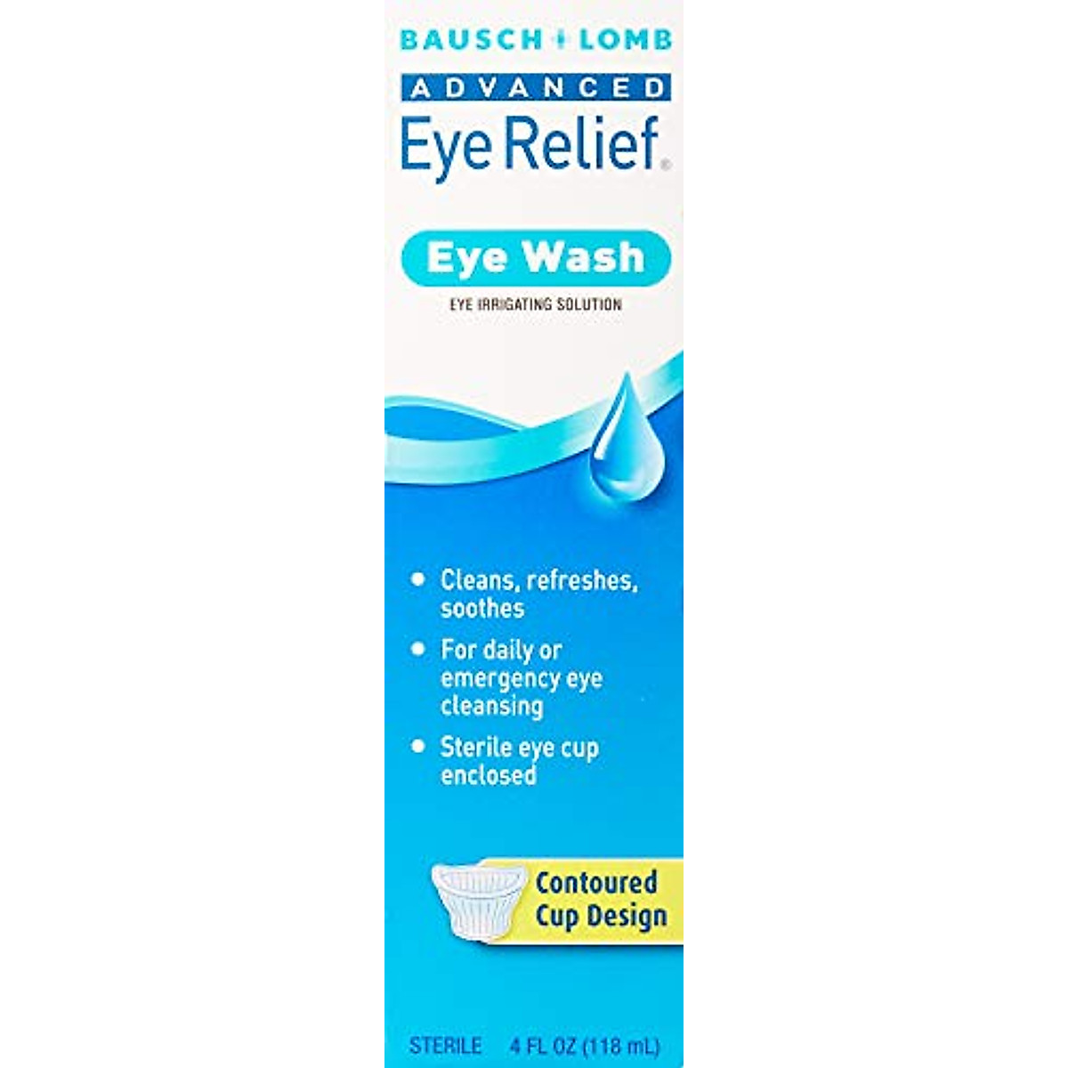 B&L Eye Wash Size 4z Bausch & Lomb Advanced Eye Relief, Eye Wash Eye Irrigating Solution