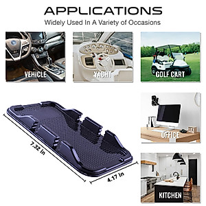 ZC GEL Anti Slip Gel Pad Phone Holder for Car, Removable and Reusable Anti Slip Dashboard Pad with Heat Resistant and Damage Free Sticky Gel Pads for Sunglasses, Keys, Coins and More (7.3" x 4.2")