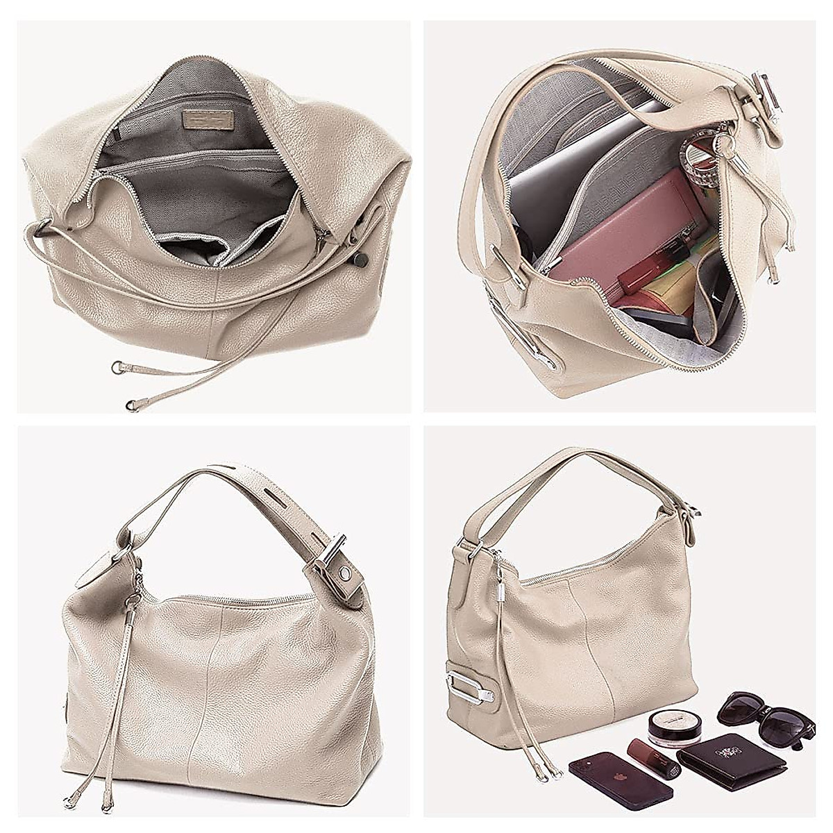 zency 6 Colors Fashion 100% Real Genuine Leather Women Shoulder Bag Handbag Lady Casual Tote