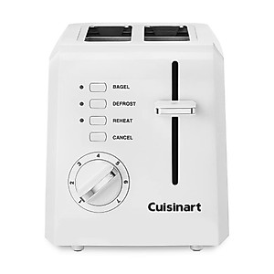 Cuisinart CPT-122 Compact Plastic 2-Slice Toaster, White