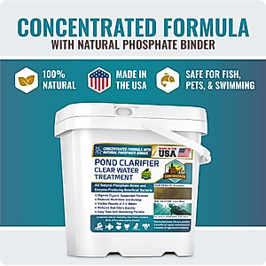 Pond Clear Water Treatment - 16 Pack for 8 Months of Pond Cleaner Supply - Pond Clarifier for Outdoor Ponds – 100% Natural Pond Bacteria Packets - Made in The USA - Safe for Fish, Pets, and Swimming