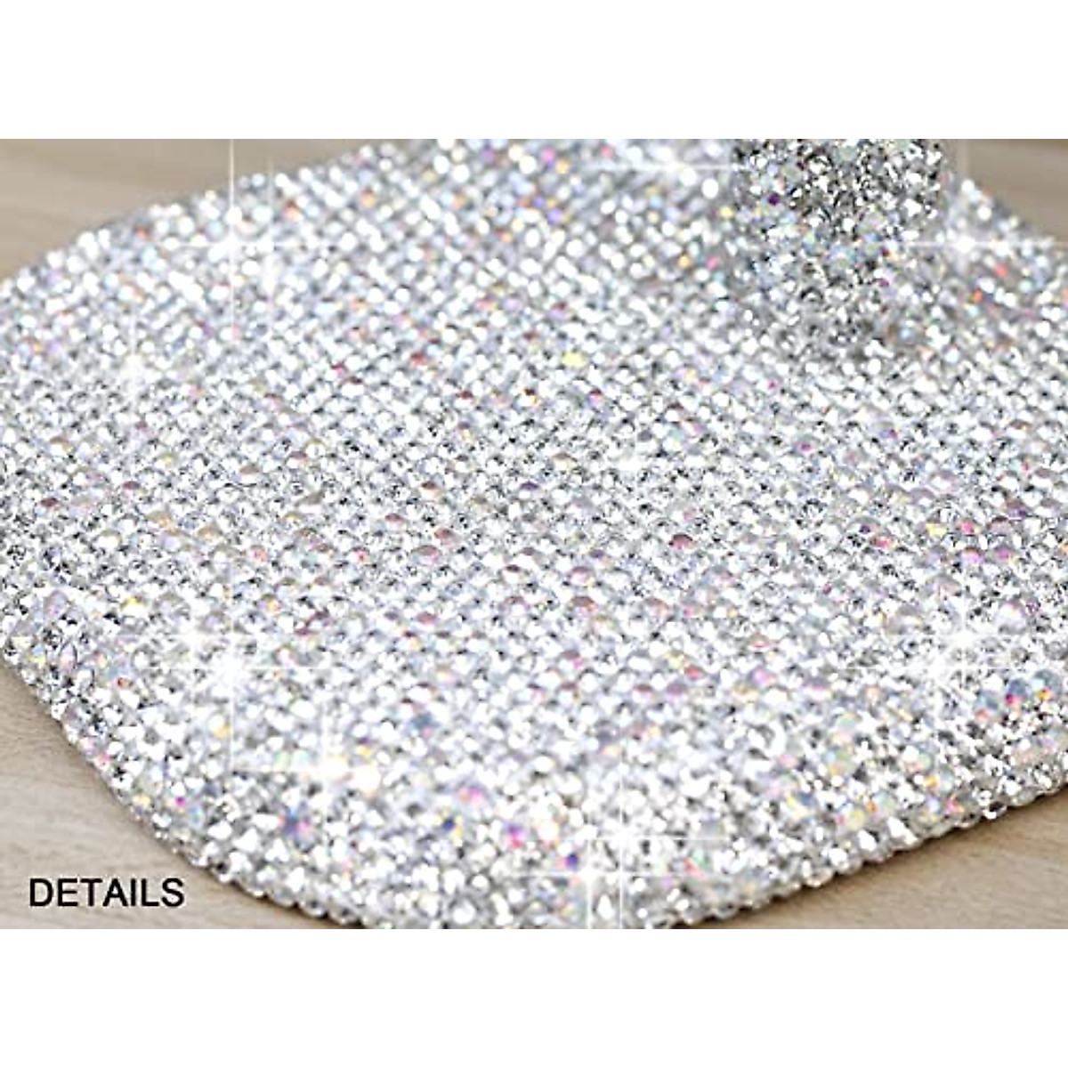 CARCHILE Bling Rhinestone Crystal Phone Stand, Adjustable Cell Phone Stand, Phone Holder for Desk, Desktop Holder, Cradle Compatible with iPhone X Plus 11 Pro Max Samsung Smartphones SL (White)