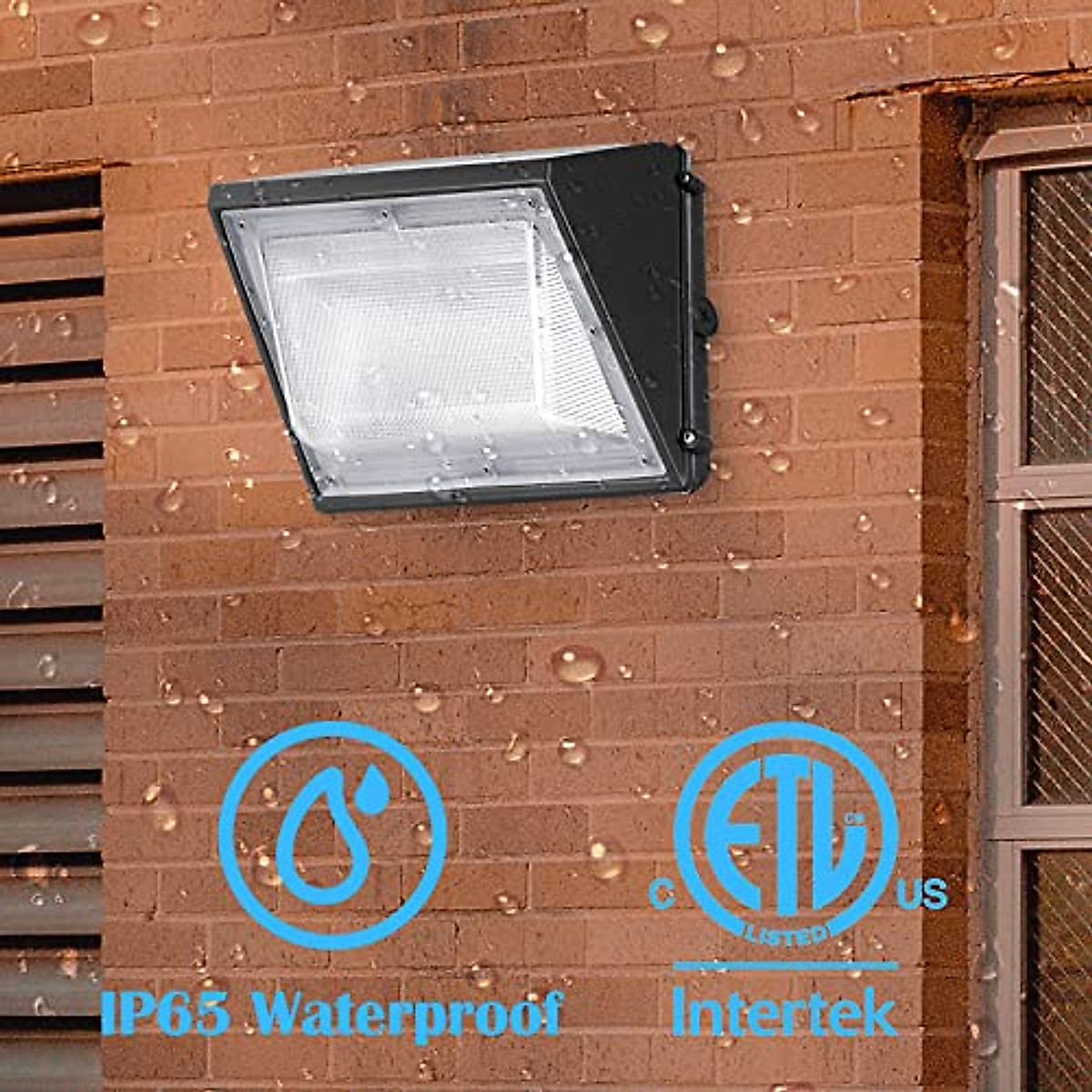 ZJOJO 4 Pack 120W New LED Wall Pack with Dusk-to-Dawn Photocell, IP65 Waterproof Outdoor Lighting Fixture, 800-1000W HPS/MH Replacement, 14400lm 5000K 120Vac 5-Year Warranty