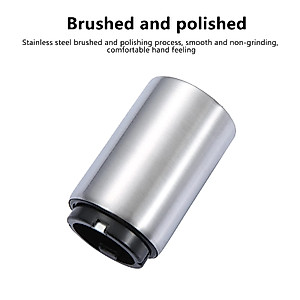 Automatic Beer Bottle Opener, Push Down and Pop Off Bottle Opener, Glass Soda Bottle Opener, No Damage to Bottle Cap with Magnet (Silver)