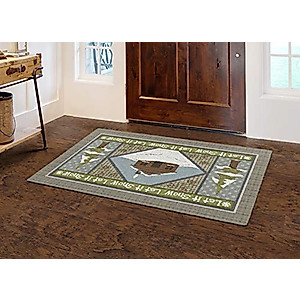 Brumlow MILLS Snow Cabin Washable Let It Snow Print Indoor or Outdoor Holiday Rug for Living or Dining Room Mat, Bedroom Carpet and Kitchen Runner Rug, 30" x 46", Neutral