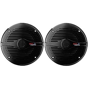 BOSS Audio Systems MR60B 6.5 Inch Marine Speakers - Weatherproof, 200 Watts of Power Per Pair, 100 Watts Each, Full Range, 2 Way, Sold In Pairs