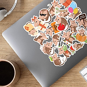 GOLEEX 20 Pack Pcs Waterproof Vinyl Opossum Stickers Funny Animal Cartoon Sticker for Teens Boys Girls Men Women Adults Journaling Scrapbooking Laptop Phone Cars Bottles Decals