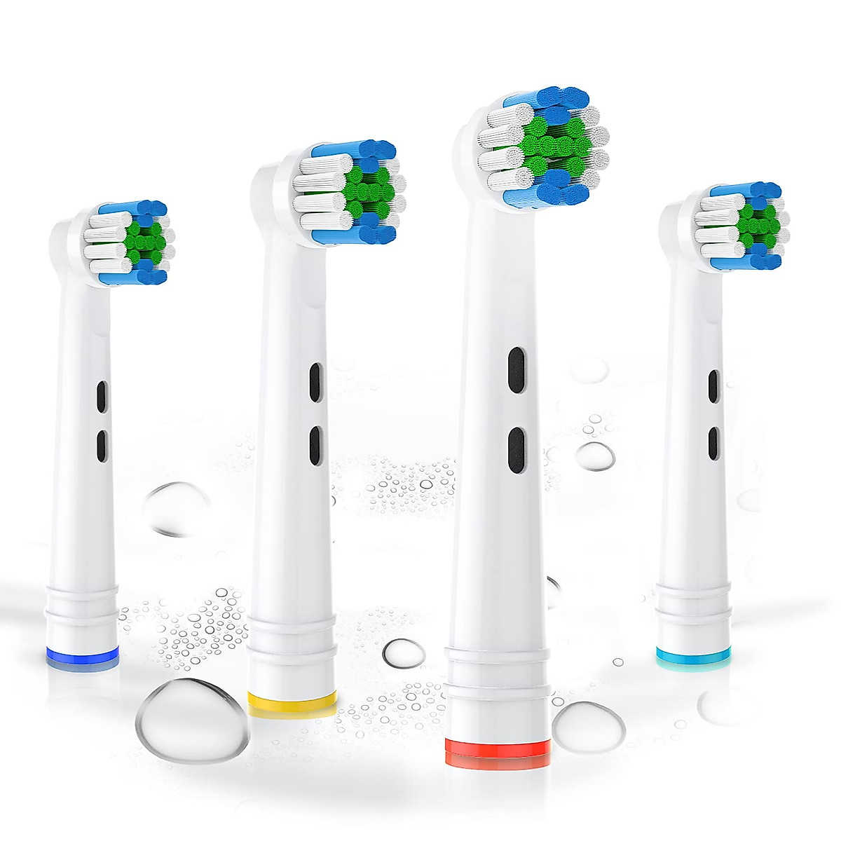 BUKURII Replacement Toothbrush Heads Compatible with Oral B Electric Toothbrushes, 4 Count, Small Round Head for Pro Series, Refills for Braun Model 3756 3757 3744 3765 4729 4731