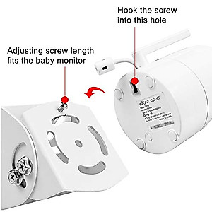 Adjustable Angle Mount for Infant Optics DXR-8, Motorola, Samsung, Babysense, HelloBaby and Most Universal Monitors Camera, Aluminum Alloy Material