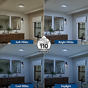 Broan-NuTone AER80CCTK CleanCover Bath Fan, 80 CFM, 0.7 Sone, with Selectable CCT LED Light, Energy Star