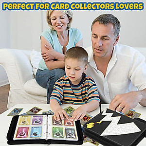 Grehge ing Cards Binder for PTCG Cards - Holder Books Case Folder Album with Sleeves - Gifts for Boys & Girl (Jumping)