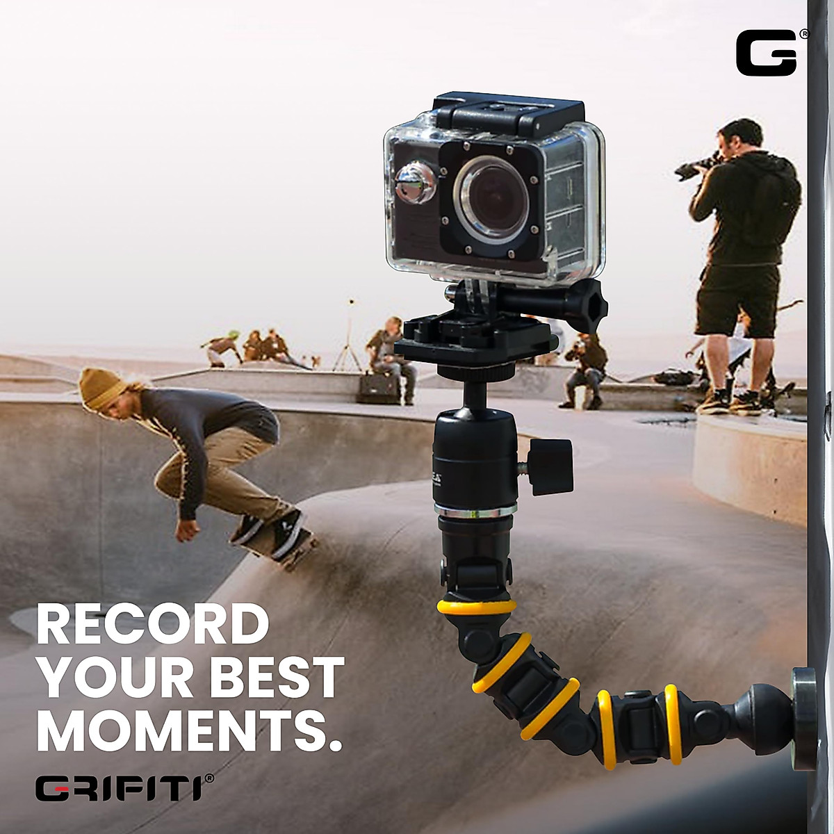 GRIFITI Nootle Recon 5 Flex Arm Leg Magnetic Foot Mini Ball Head Camera Mount Stand Magnetic Foot 6 Inch Flexible Mini Ball Head Attaches to Steel or Other Magnet Surfaces