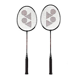 YONEX GR 303 Badminton Racket 2018 Professional Beginner Practice Racquet Face Cover Steel Shaft - Pack of 2
