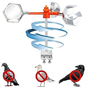 360 Degrees reflec Installed in Various Directions, Smooth Polishing Harmless Deterrent for Roof, Boat and The Top of Tall Chimney, 1Pack