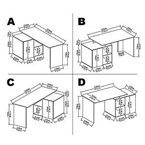 Christelle Office Home Modern Writing Computer Corner Desk l Shape