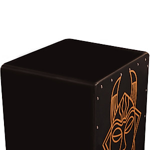 Sawtooth Harmony Series Hand Stained Spirit Design Satin Black Large Cajon Percussion Box
