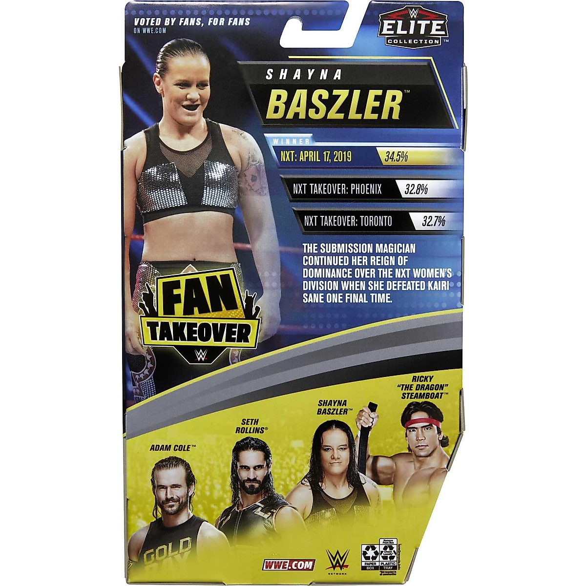 Mattel WWE Shayna Baszler Fan TakeOver 6-in Elite Action Figure with Fan-voted Gear & Accessories, 6-in Posable Collectible Gift for WWE Fans Ages 8 Years Old & Up