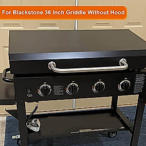 Grisun Hinged Lid for Blackstone 36 inch Griddle, Heat Resistant Powder-coated Steel Griddle Lid for Blackstone 1554,1565,1560,1818,1825,1836,1841,1863,1866,1984,2122, Handle for Easy Lift