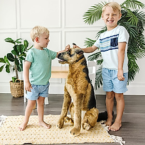 Melissa & Doug Giant German Shepherd - Lifelike Stuffed Animal Dog (over 2 feet tall)