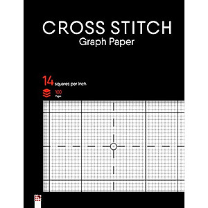 Cross Stitch Graph Paper Notebook: Cross stitching in 14 squares Per inch grid. The 14 lines per inch chart makes it easy to create simple or complex Embroidery paterns & Needlework designs. Din A4