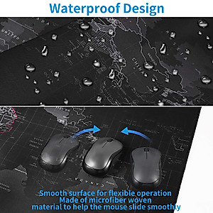 EFISH XX Large Gaming Mouse Map Pad 900×400×3MM (35.40X15.7X0.12 inch),with Non-Slip Base,Waterproof and Foldable Pad,Desktop Pad Suitable for Gamers,Suitable for Desktop,Office and Home,Black