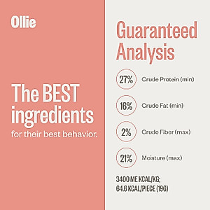Ollie Beef and Sweet Potato Jerky Recipe Dog Treats - Dog Jerky Treats All Natural - Healthy Dog Treats - Beef Jerky for Dogs - Real Meat Dog Treats 5 Oz.