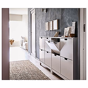 IKEA STÄLL shoe cabinet with 4 compartments white (96x17x90 cm)