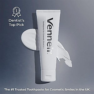 Venneir® Professional Toothpaste for Veneers, Implants, Bondings, Crowns & Sensitive Teeth — Stain Removing, Whitening, Natural, SLS Free, Pro Enamel Repair