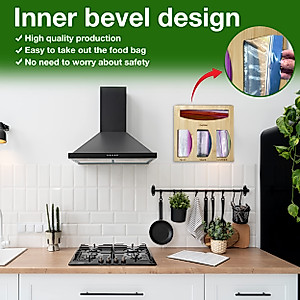 Matruxba Bamboo Ziplock Bag Organizer For Drawer, Premium Quality Plastic Bag Organizer Compatible With Ziploc, Solimo, Glad, Hefty For Gallon, Quart, Sandwich And Snack Variety Size Bags