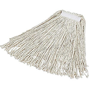 Rubbermaid Commercial Products Value Pro Cut-End Mop Head, 1-Inch Headband, Cotton, Heavy Duty Wet Mop for Floor Cleaning Office/School/Stadium/Bathroom, Pack of 12