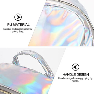 OULII Transparent Backpack Purse Casual Shoulder Bag Cosmetic Bag Daypack Travel Camping Bag for Women