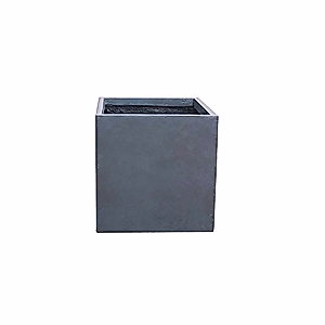 Kante 12" Square Concrete Planters for Outdoor Outdoor Patio Garden, Lightweight Modern Planter Pots Charcoal